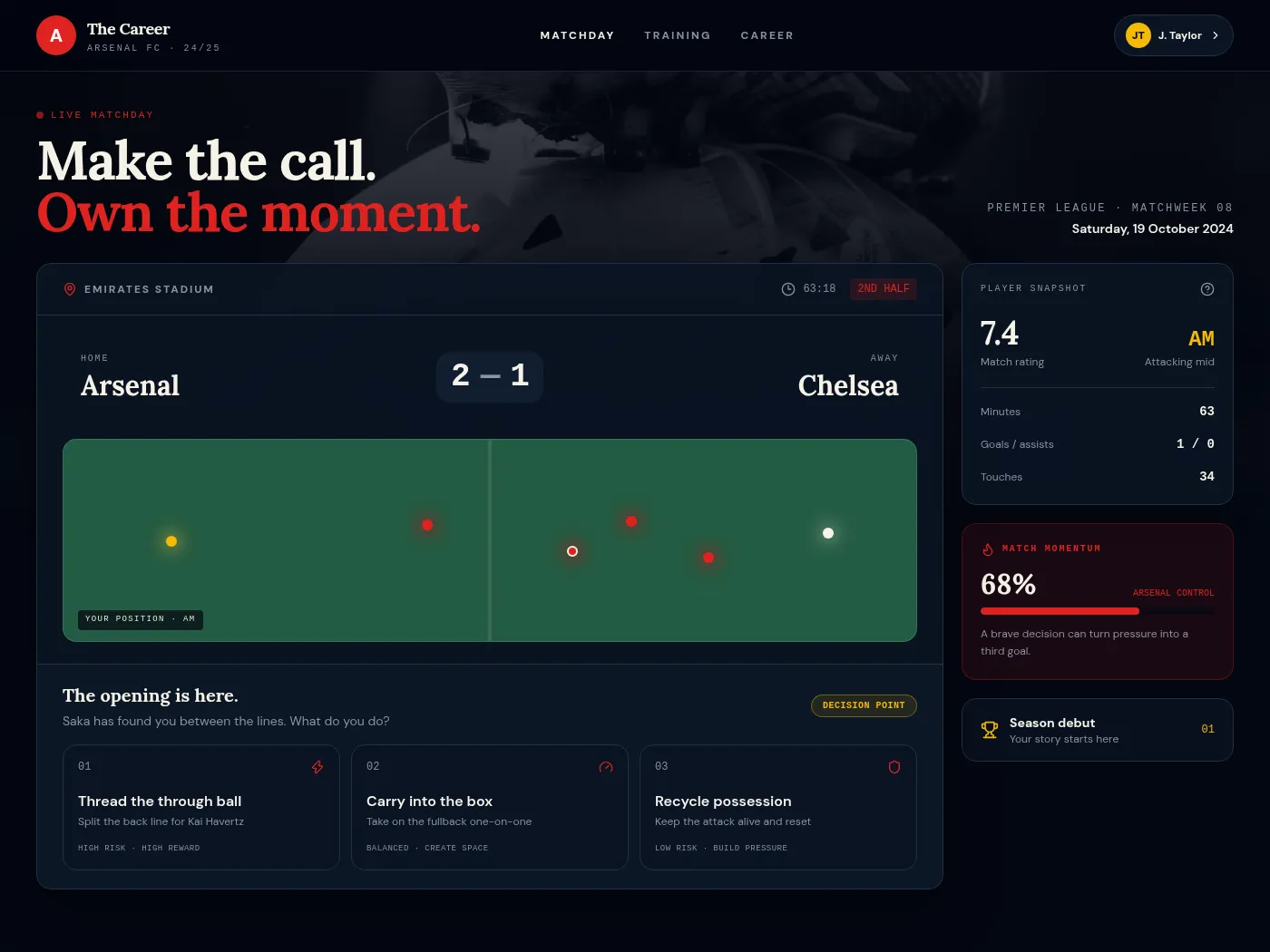 Career Soccer Simulator