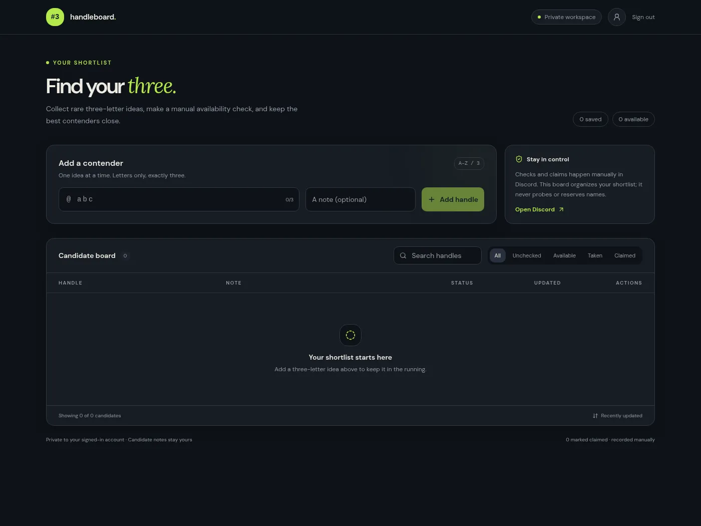 Discord Handle Hunter