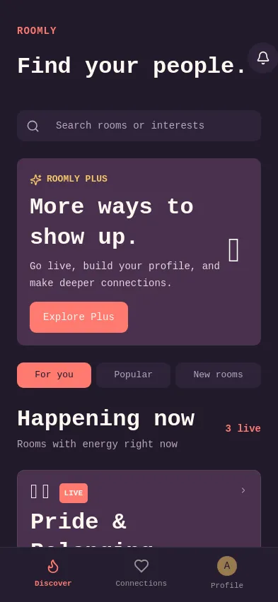 Roomly Social Hub