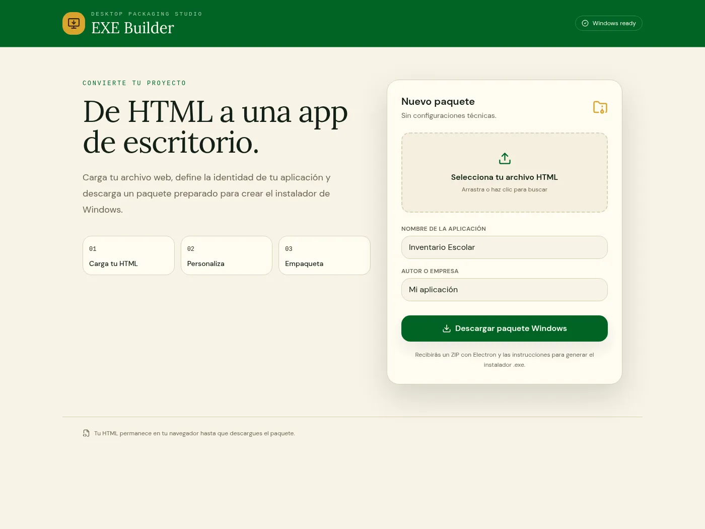 Exe Builder App