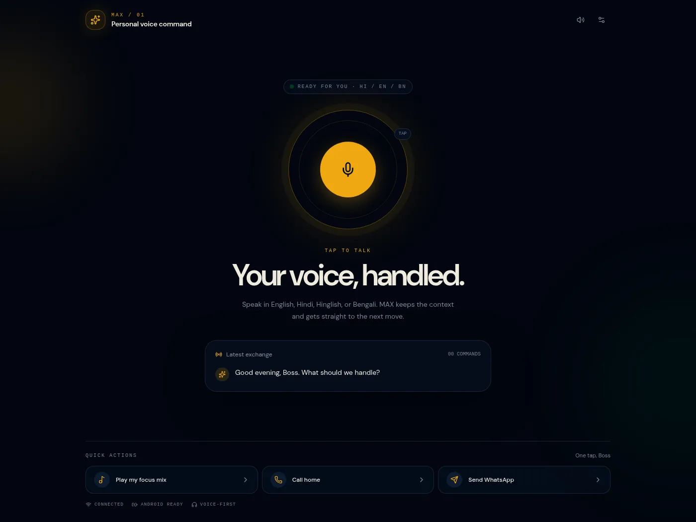 MAX: Voice AI for Sultan