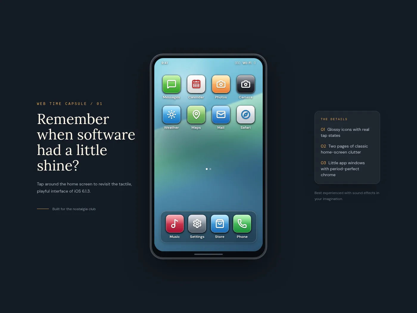 Classic iOS 6 Web Experience