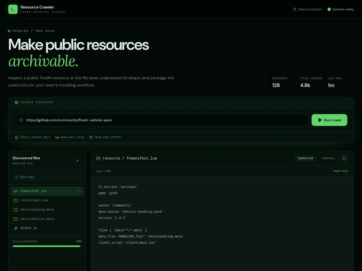 FiveM Resource Crawler