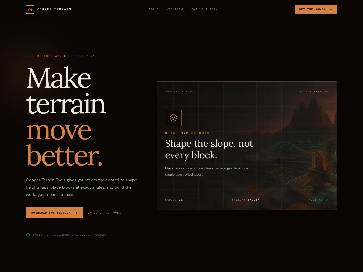 Copper Terrain Tools