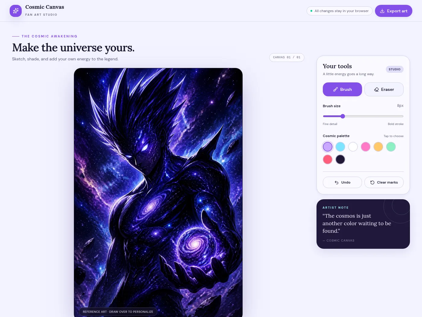 Cosmic Garou Canvas