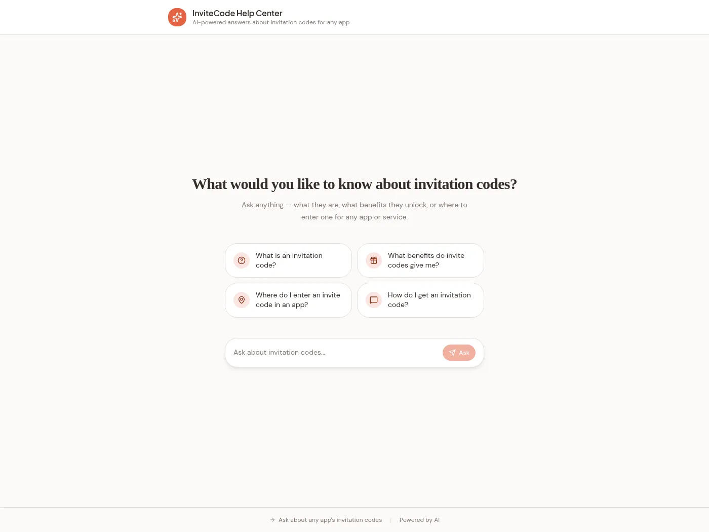 InviteCode Help Center