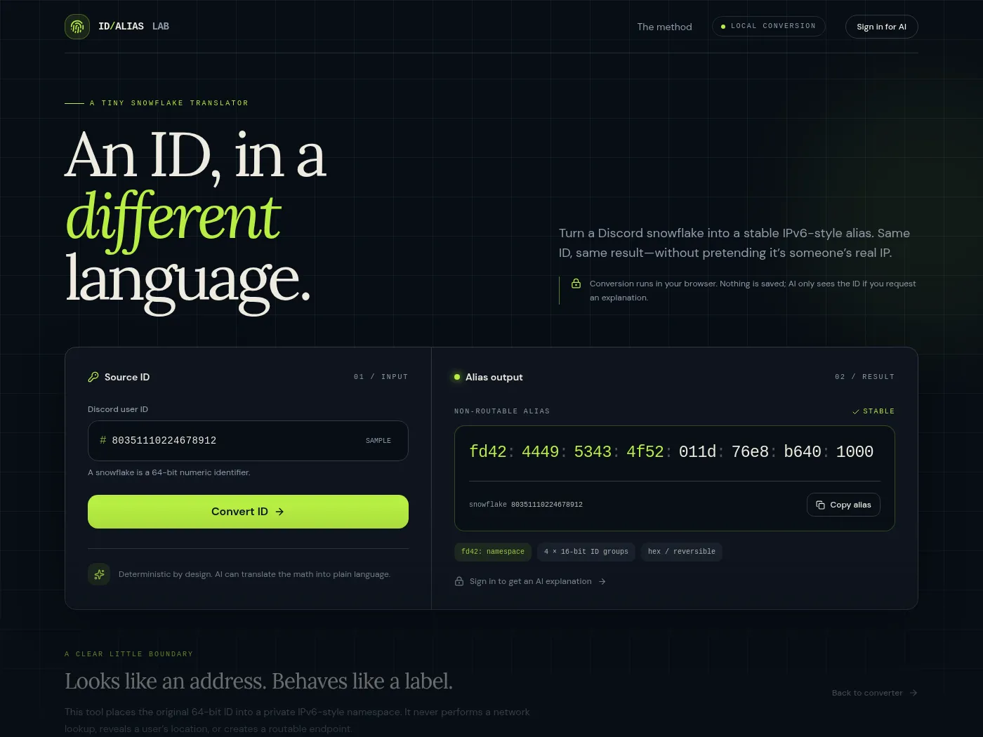 AI Discord ID Converter