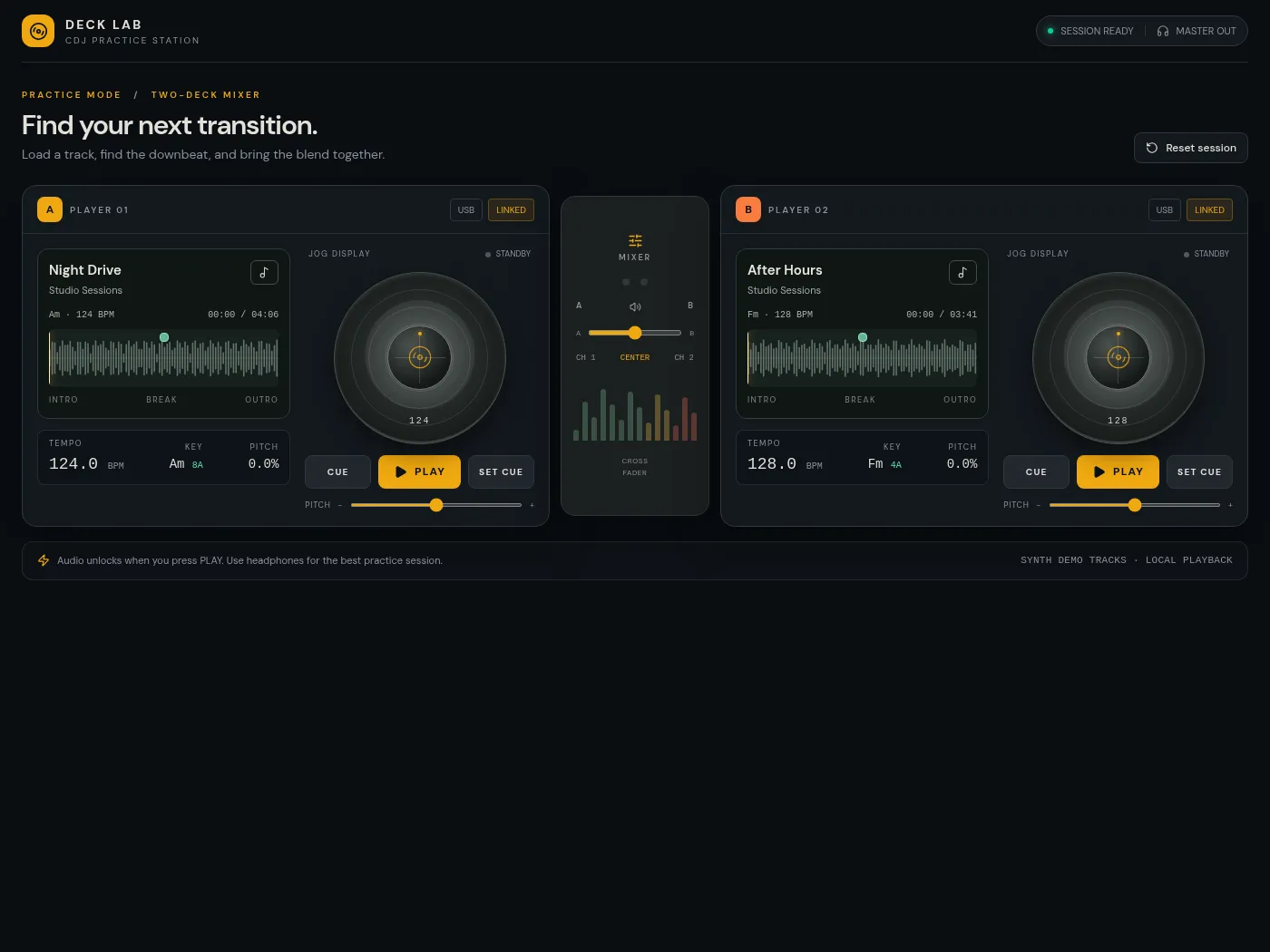 Virtual CDJ Deck