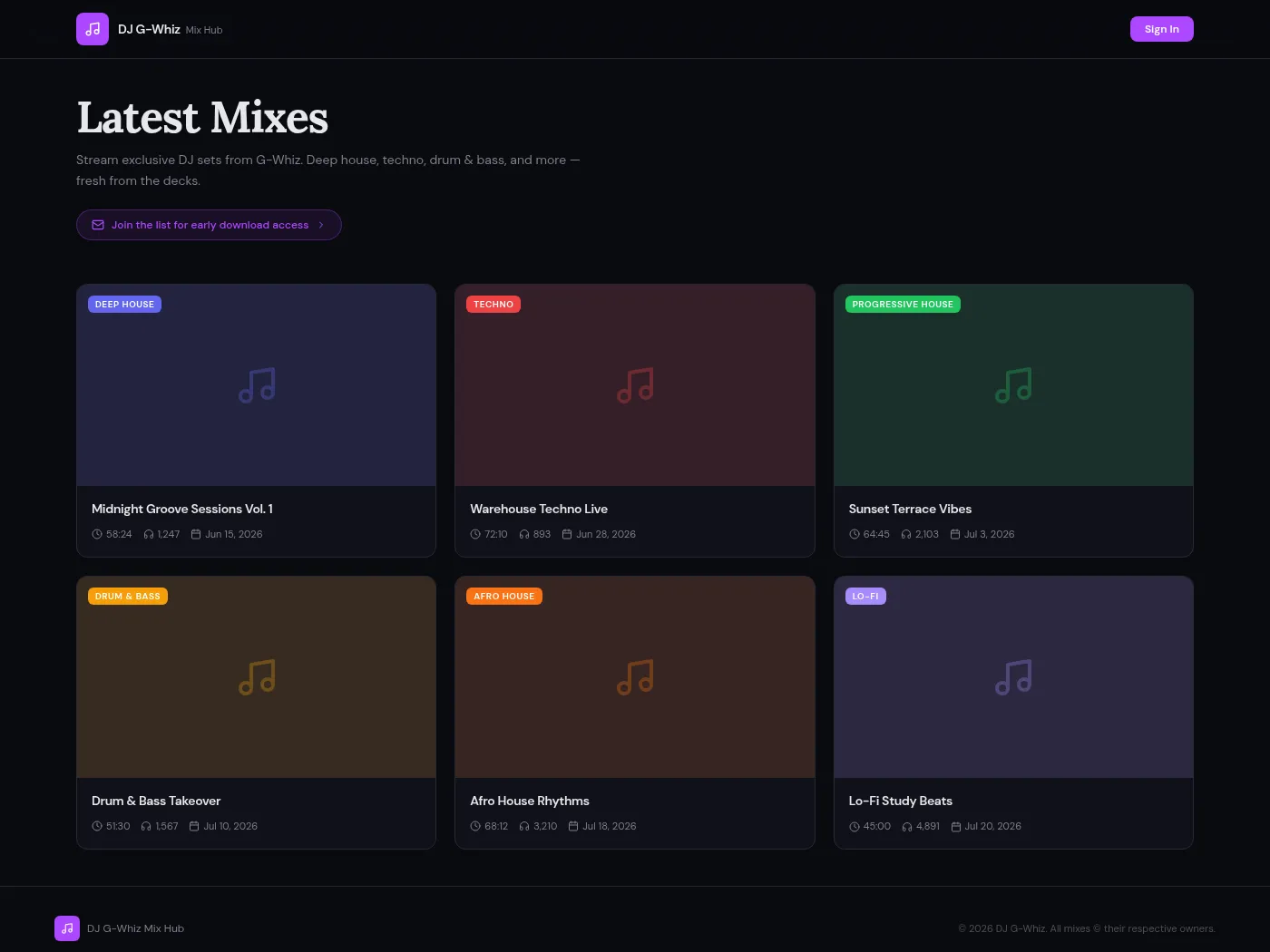 DJ G-Whiz Mix Hub