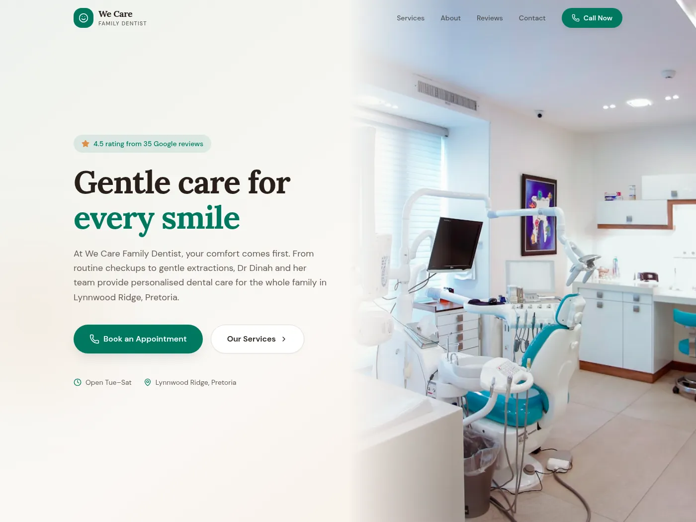We Care Dental Web