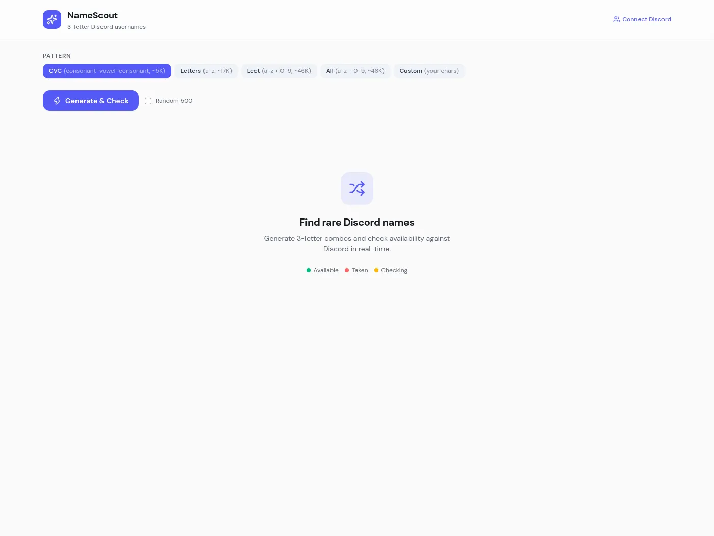 Discord NameScout