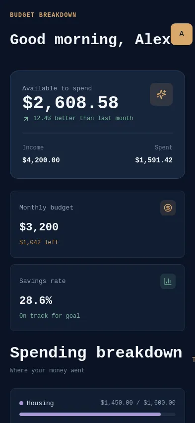 Budget Breakdown Pro