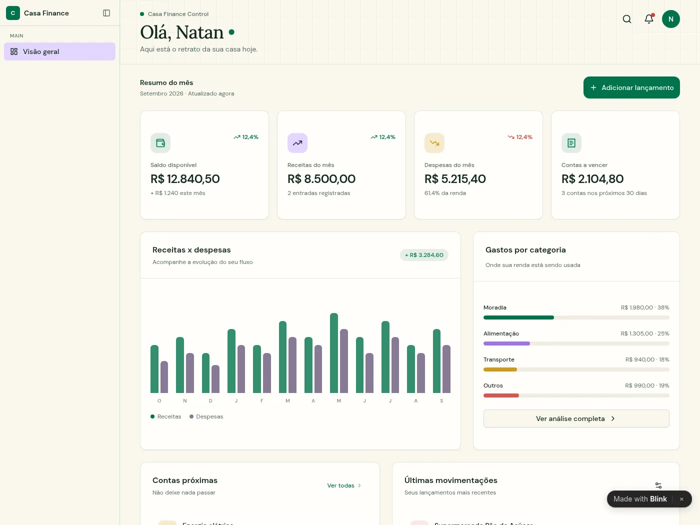 Casa Finance Control