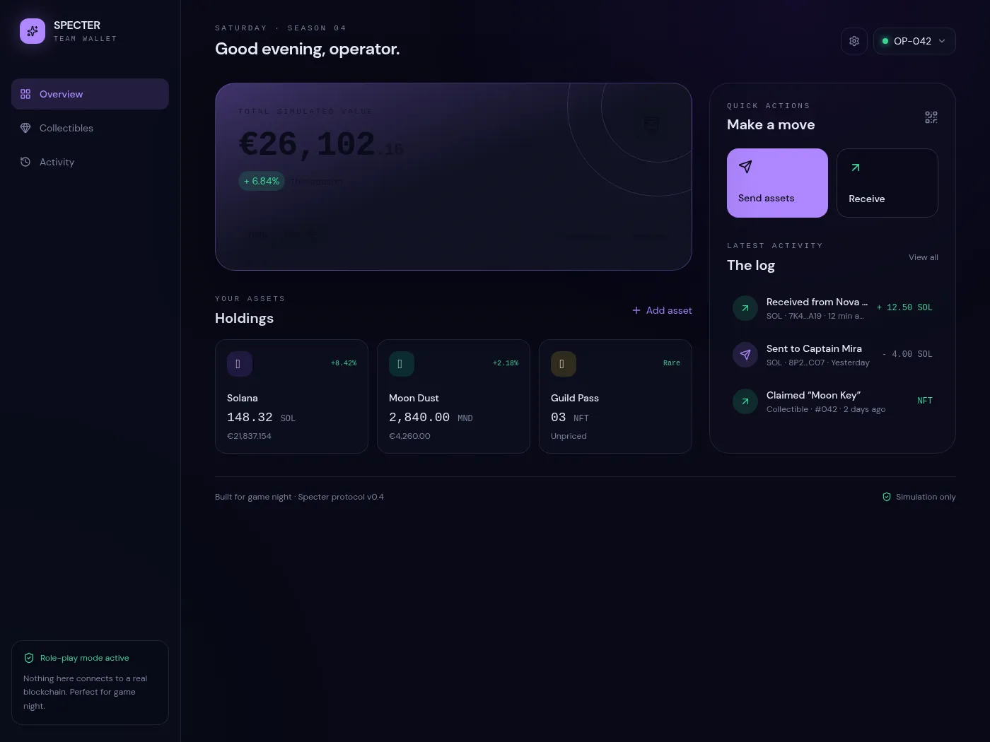 LARP Phantom Wallet Sim