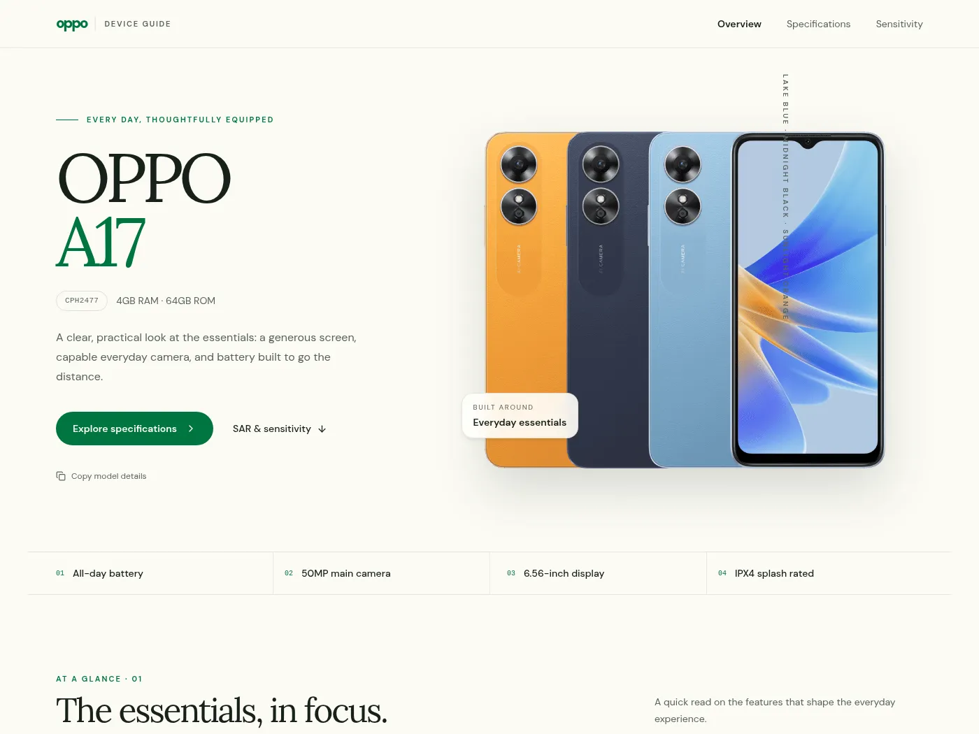 OPPO A17 Specs Portal