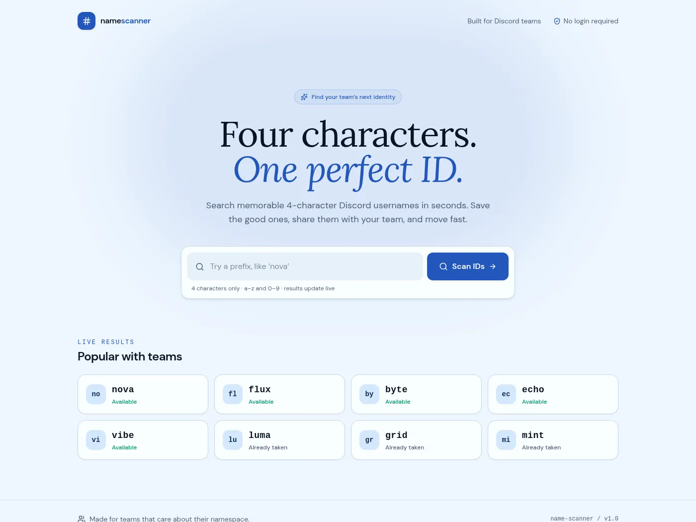 Discord Name Scanner