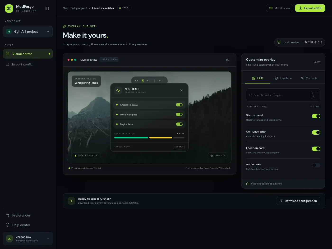 Mod Menu UI Builder