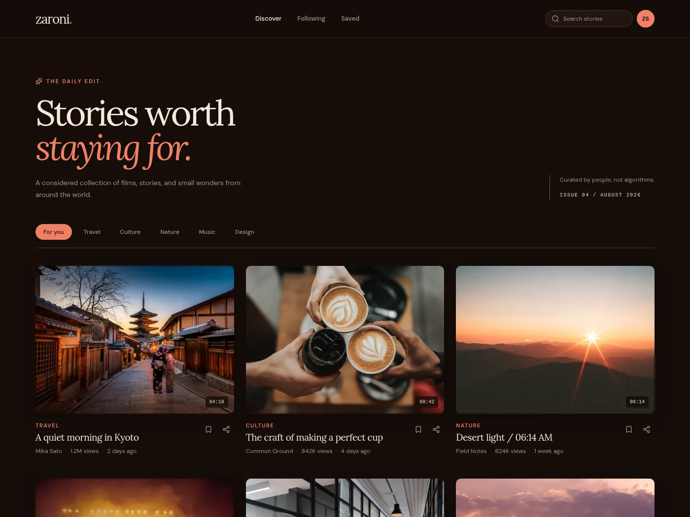 Zaroni Social Video Hub