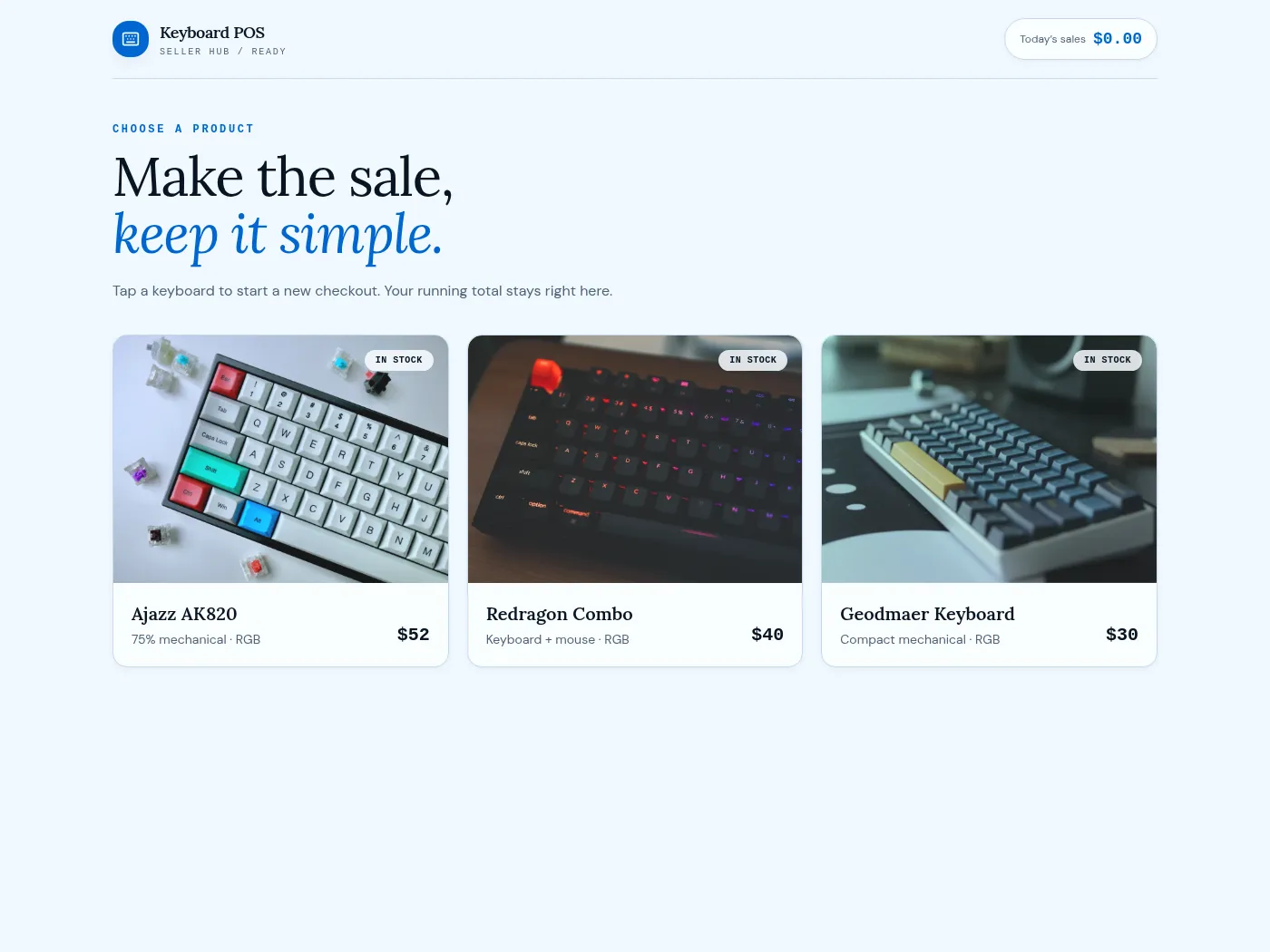 Keyboard POS Hub