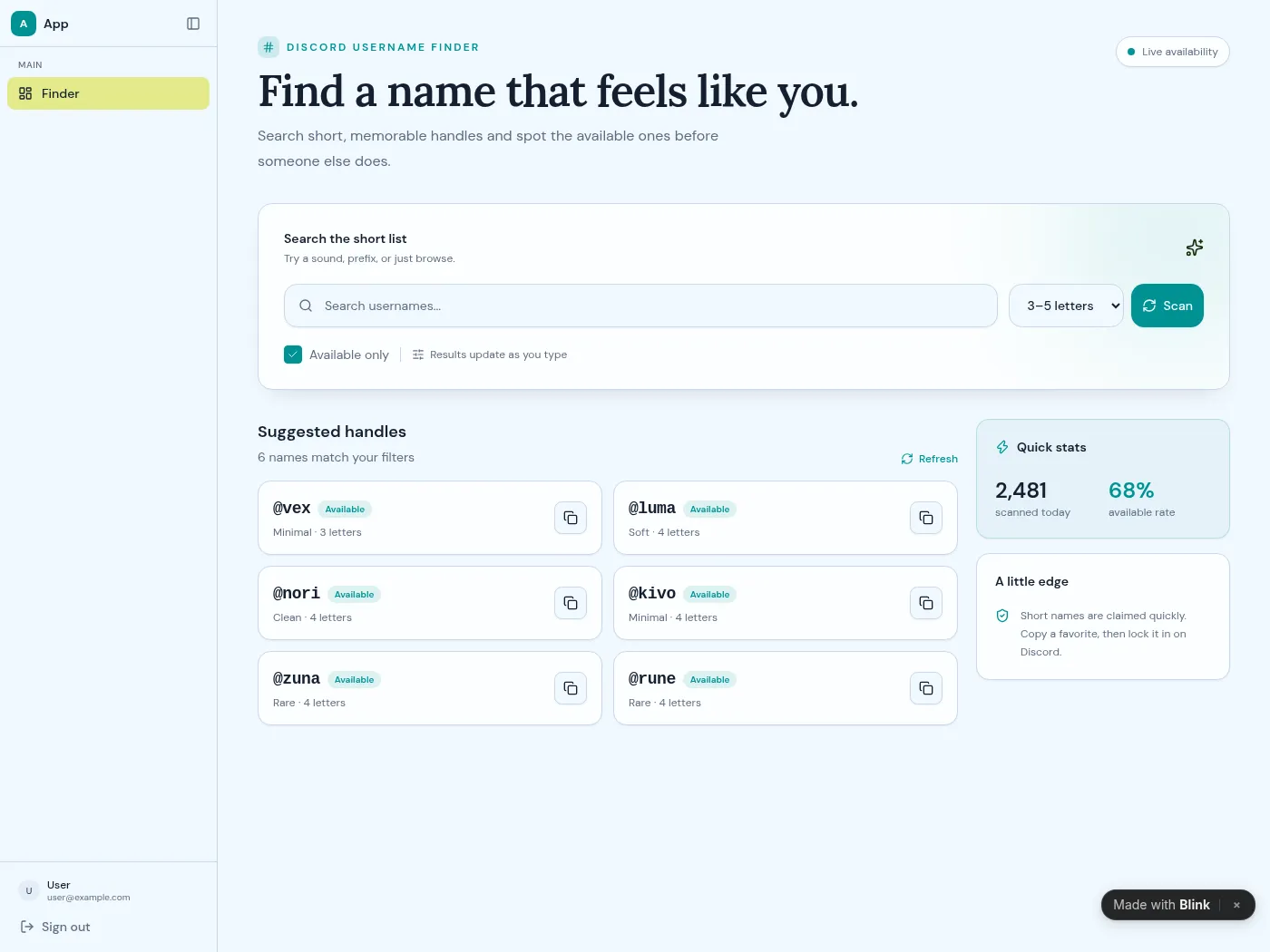 Discord Username Finder