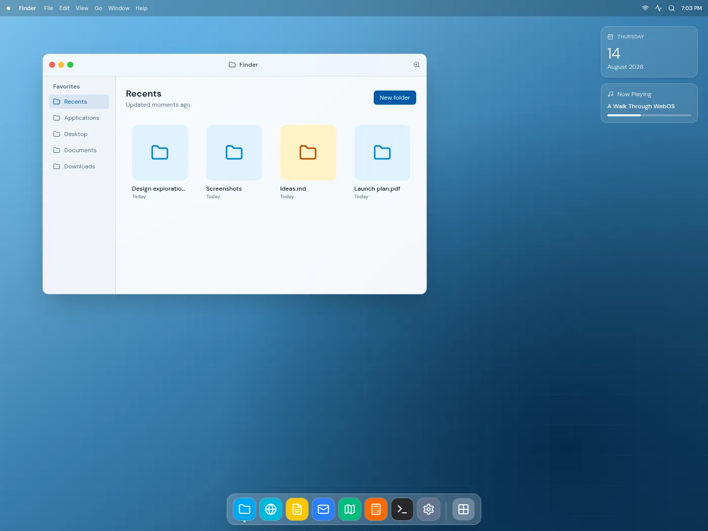 MacOS WebOS Experience