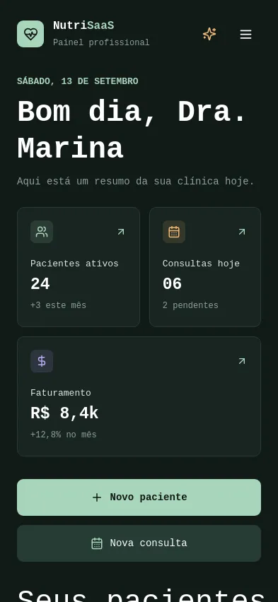 NutriSaaS Pro Mobile