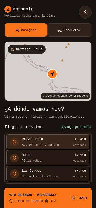MotoBolt Chile App