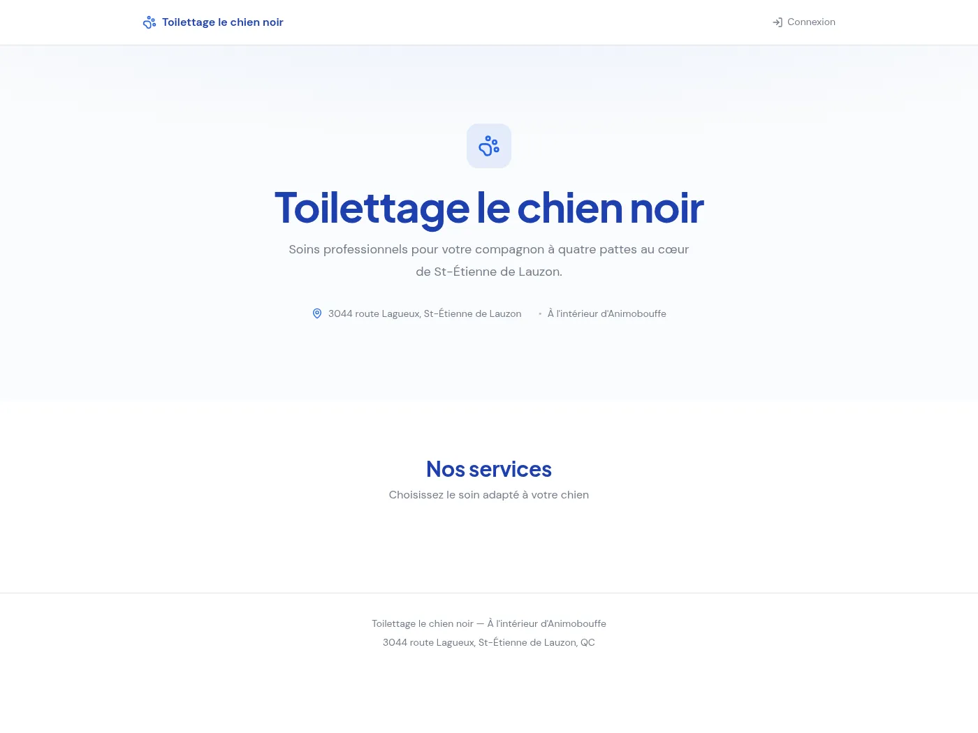 Chien Noir Groomer Booking