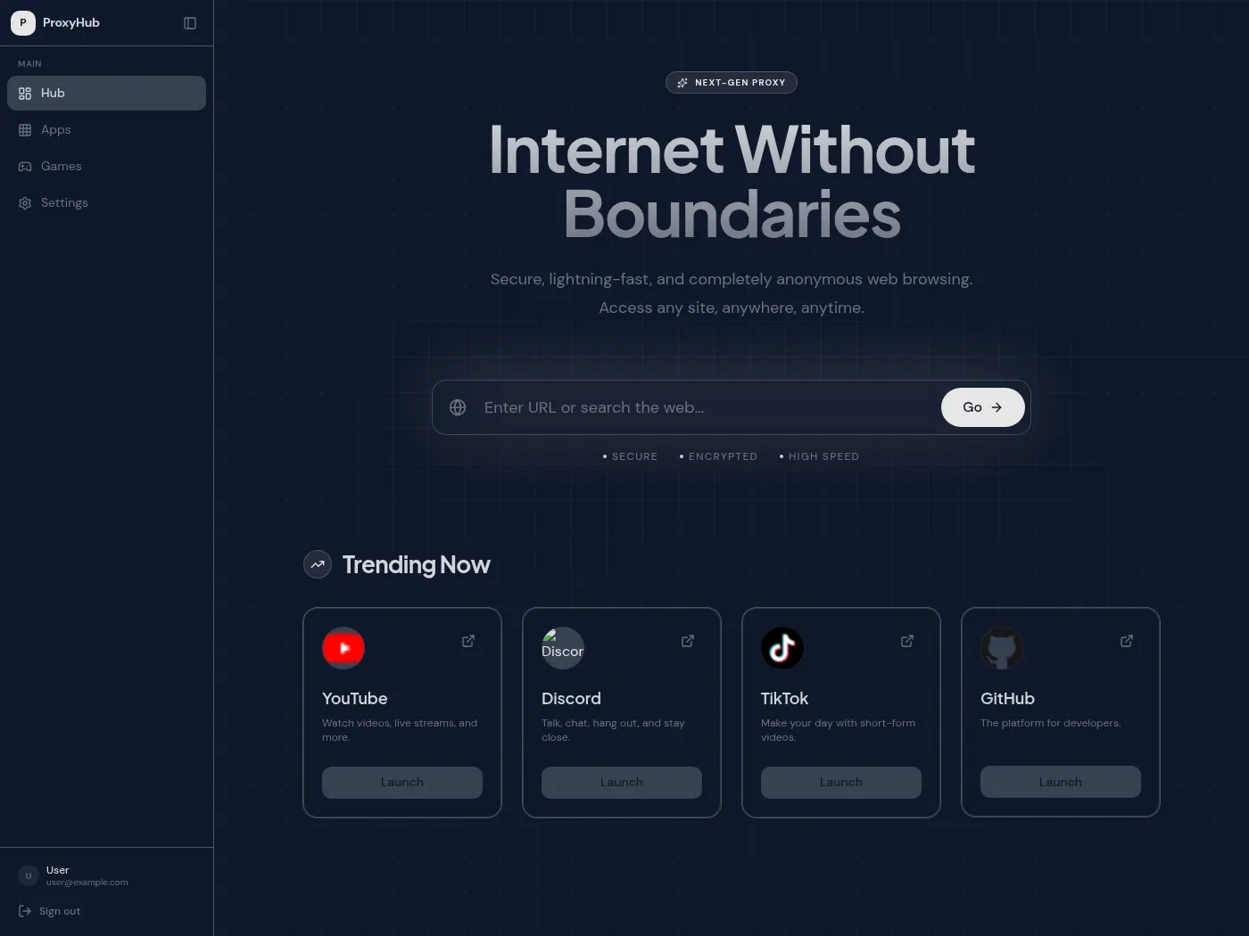 ProxyHub Web Portal