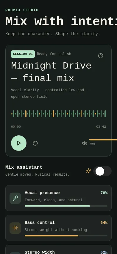 ProMix Mobile Studio