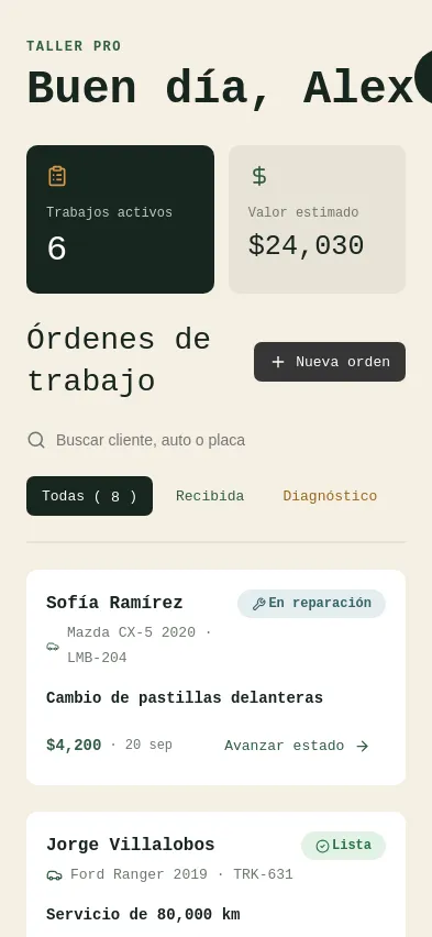 Taller Pro Mobile
