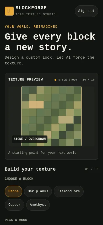 AI Minecraft Texture Studio