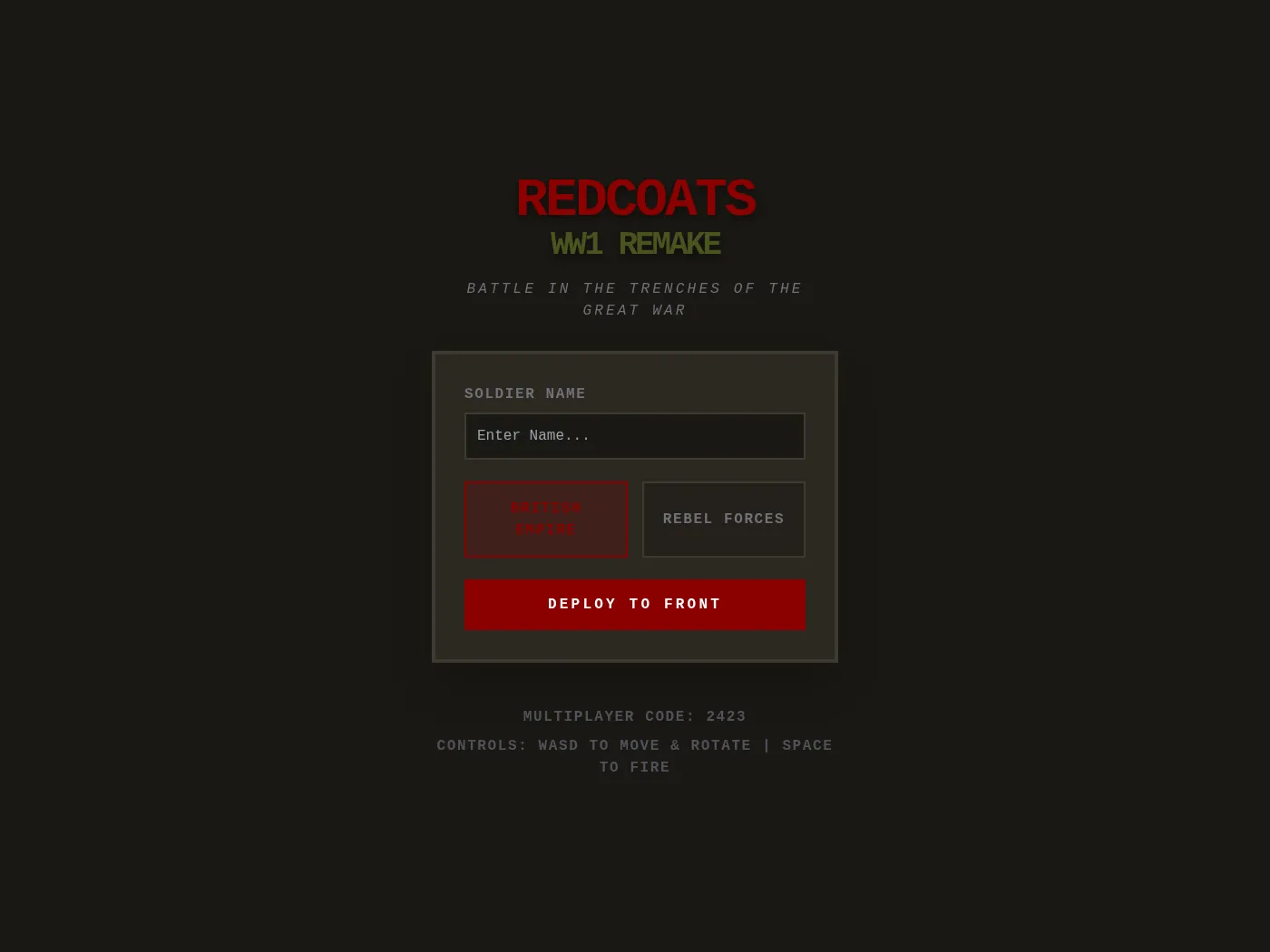 WW1 Redcoats Remake