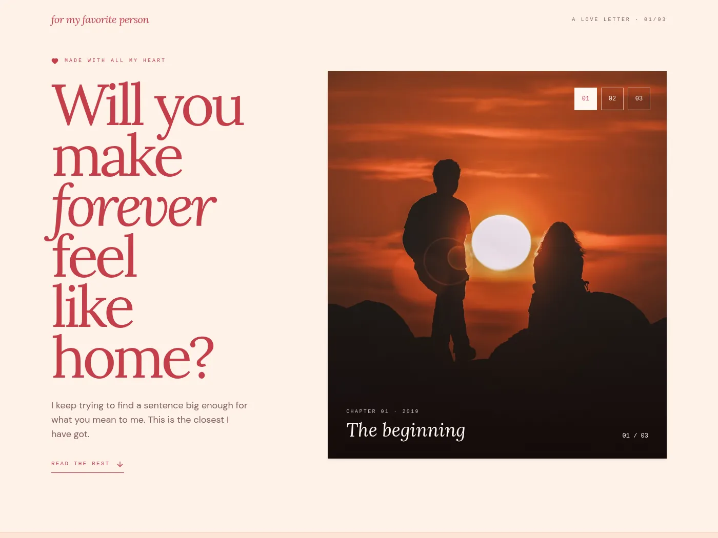 Romantic Proposal Site
