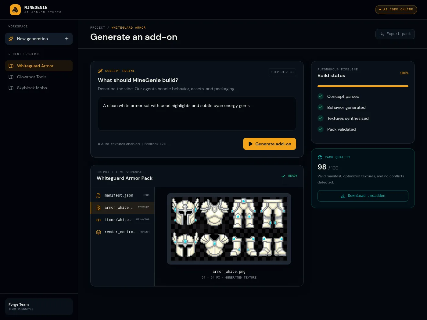 MineGenie AI Studio