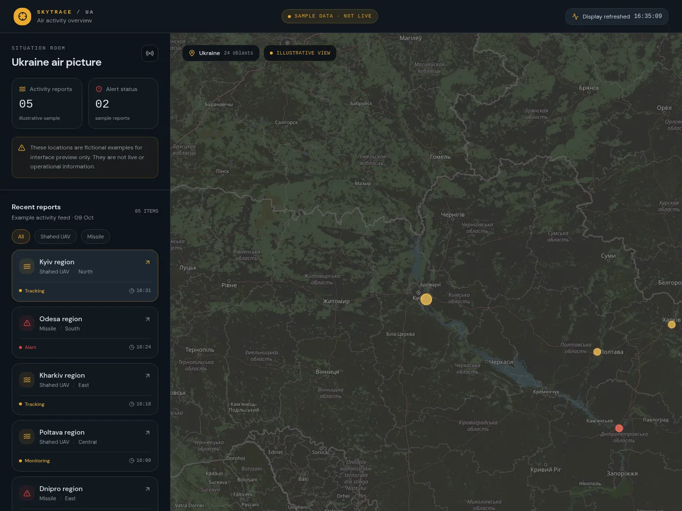 Shahed Tracker Map