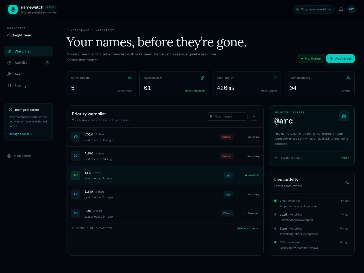 Discord Name Sniper
