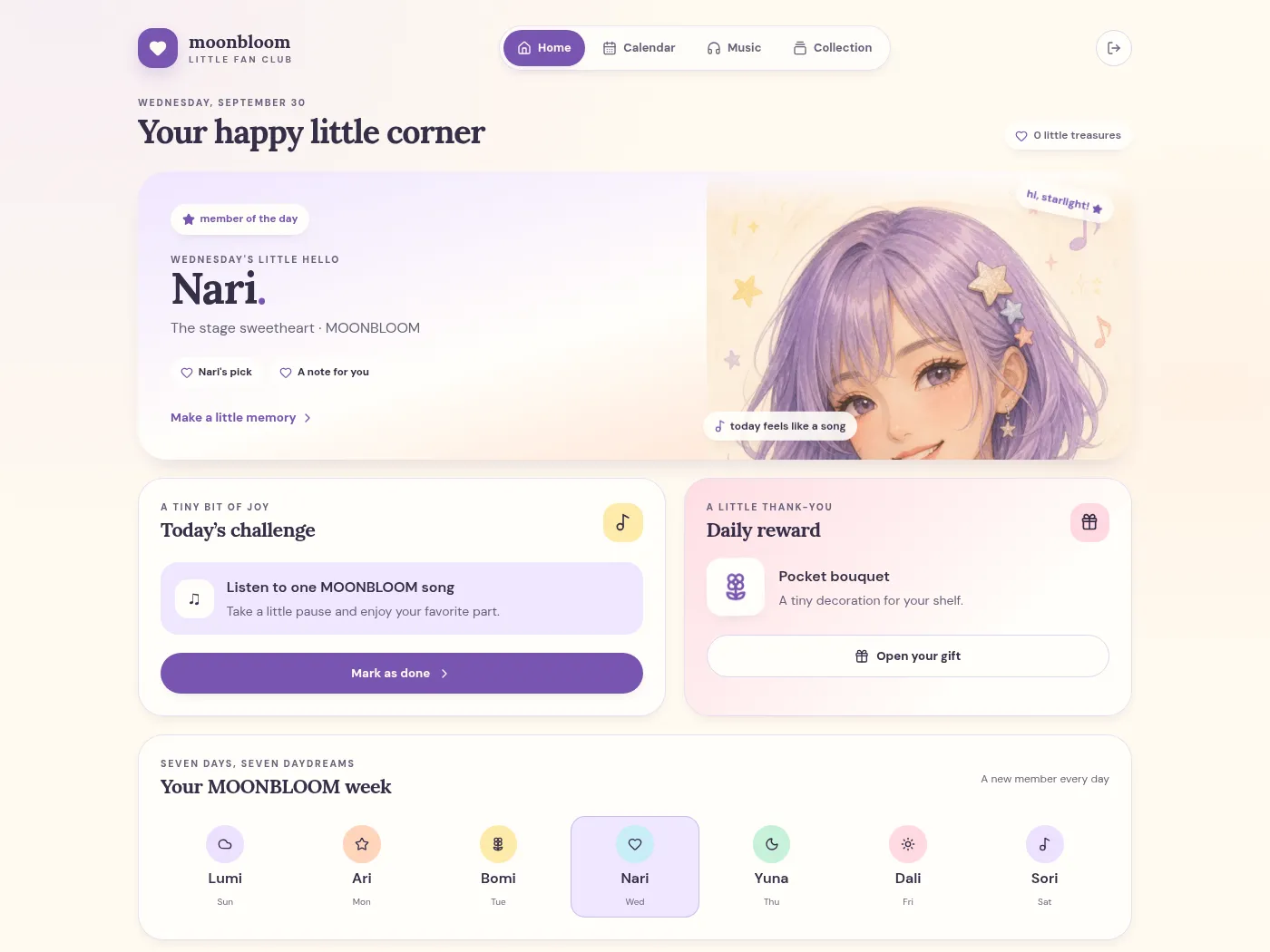Cozy Idol Fan Game