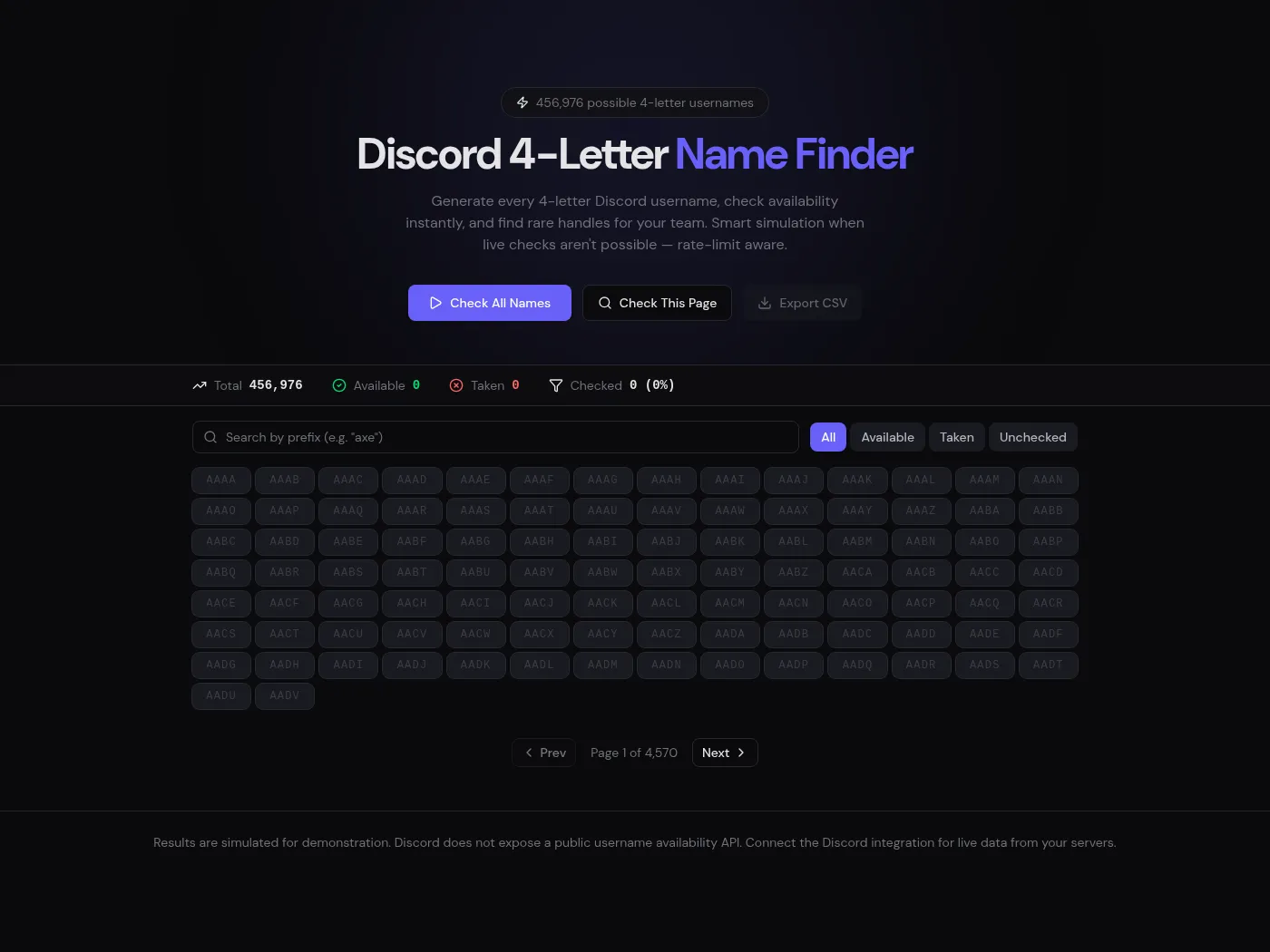 Discord Name Finder