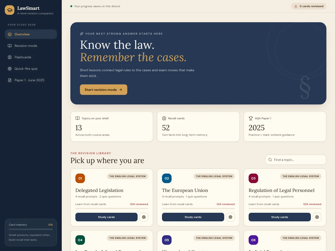 LawSmart Revision Hub