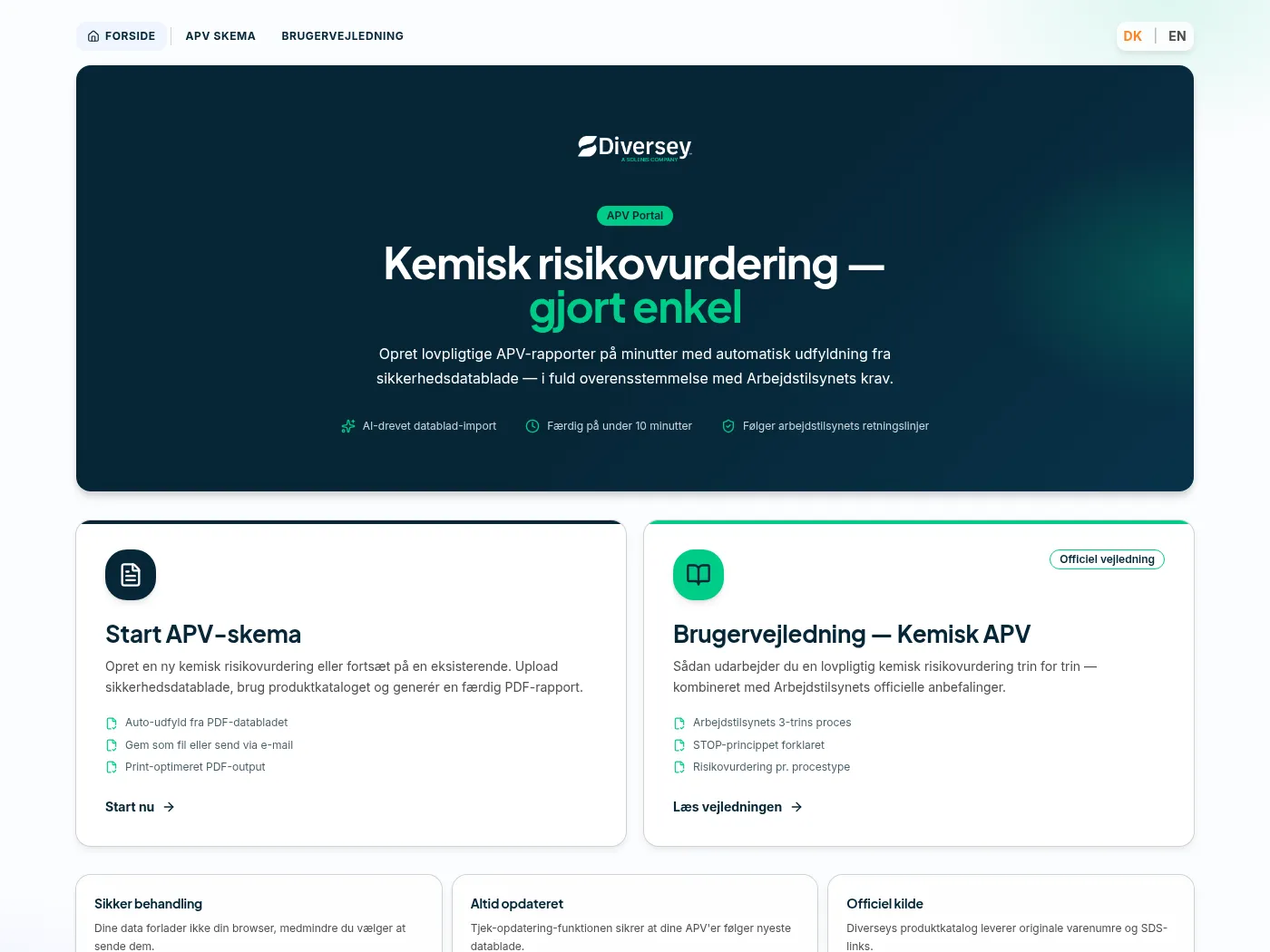 Diversey APV Portal