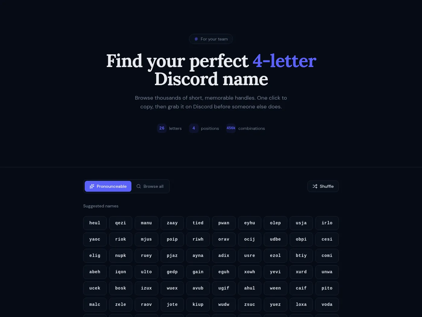 Discord Name Finder