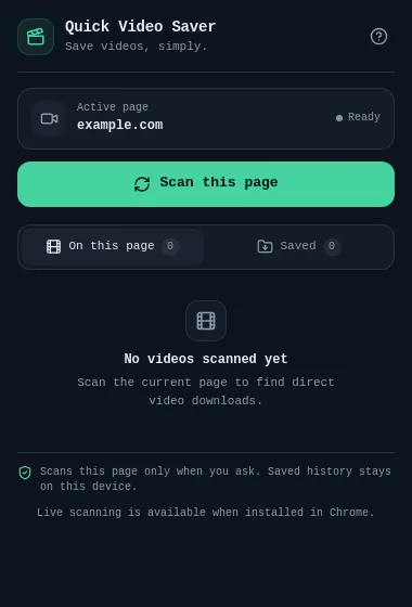 Quick Video Saver