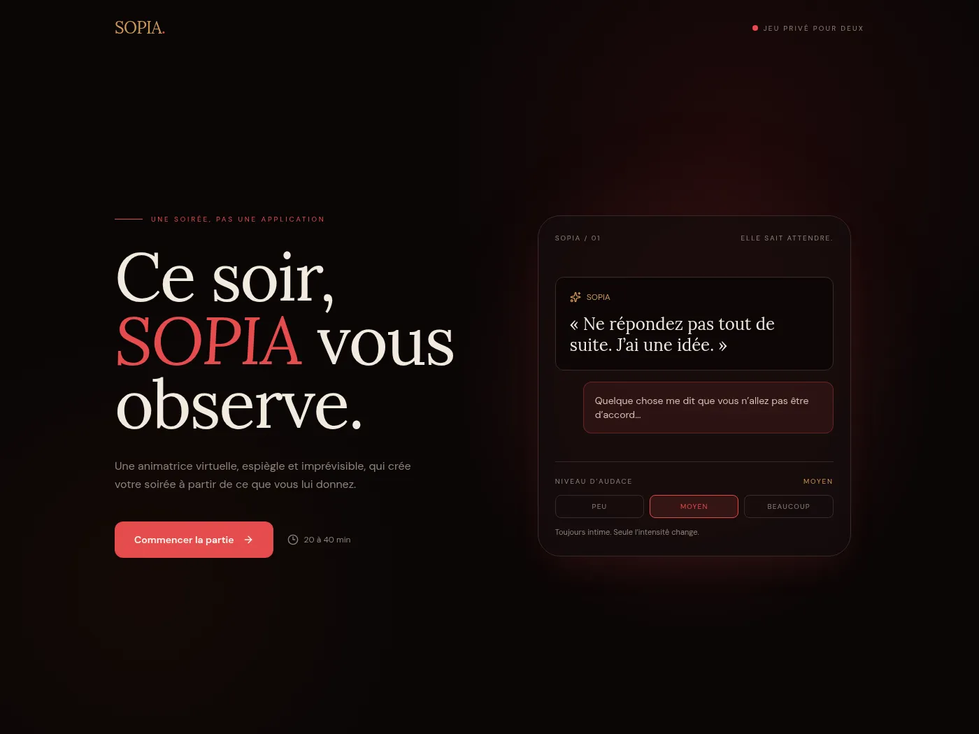 SOPIA — Virtual Game Host