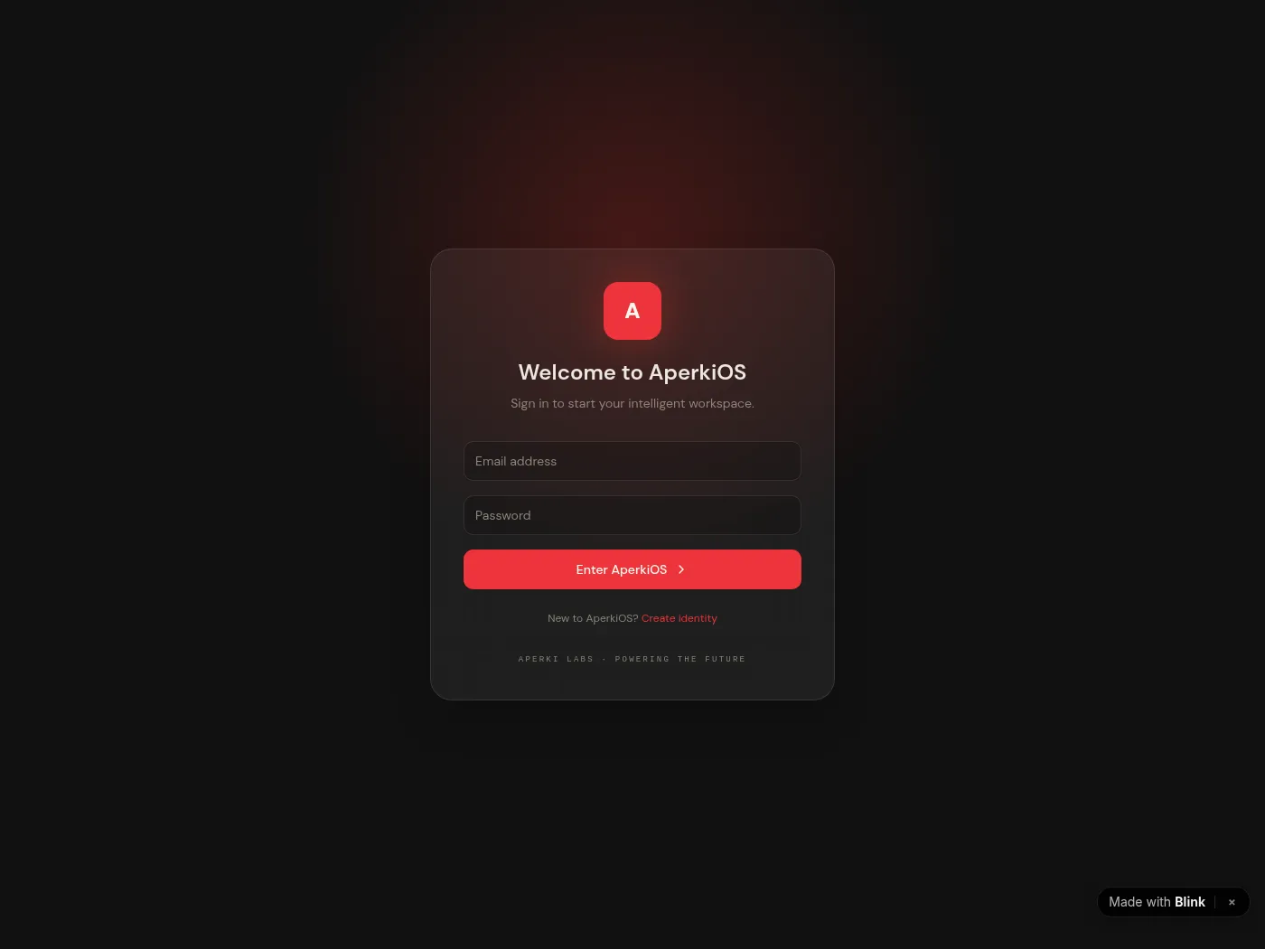 AperkiOS Concept Dashboard