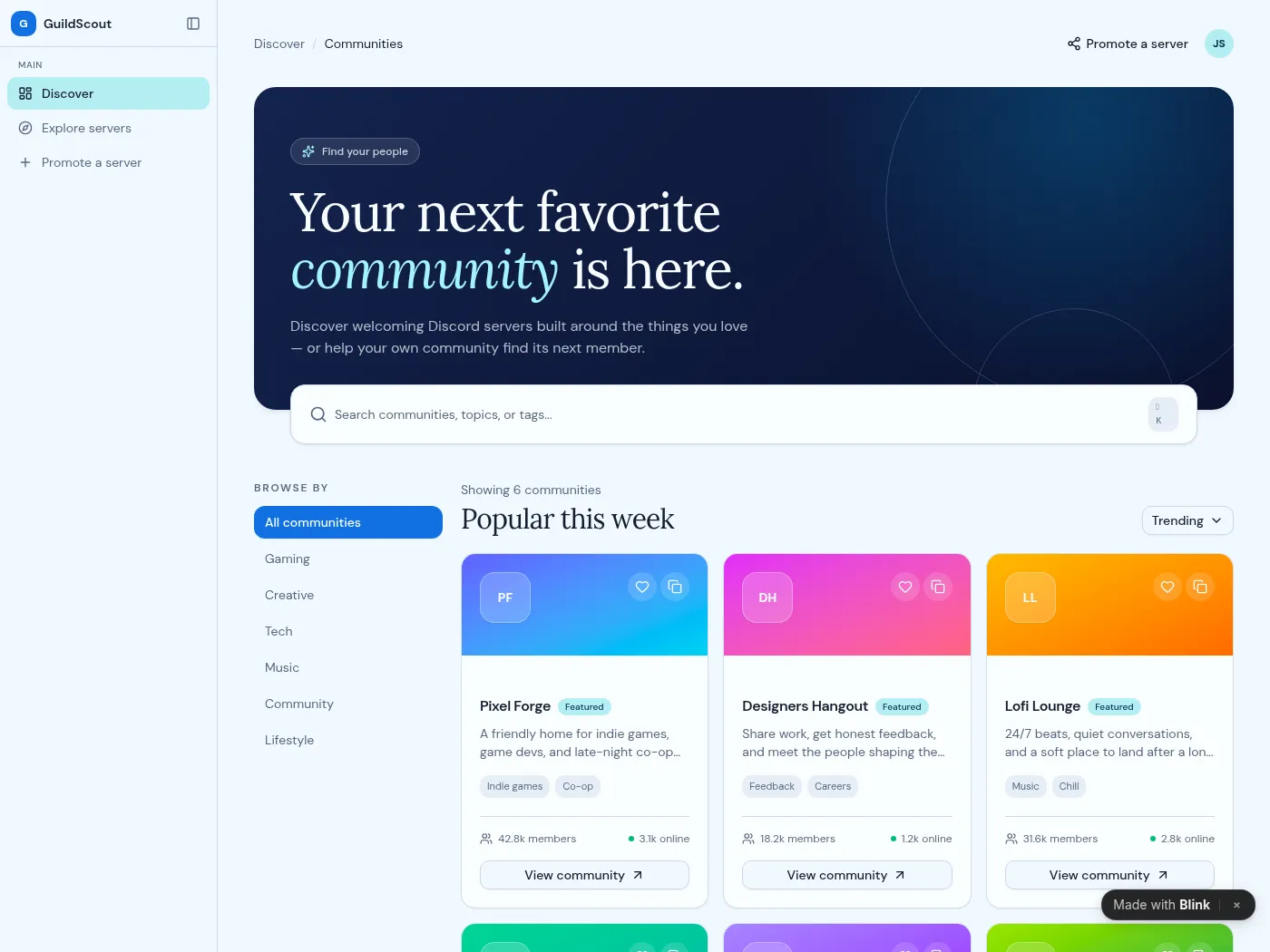 Discord Server Explorer