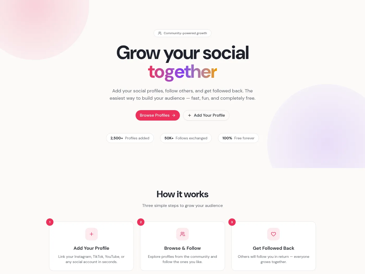 Social Follow Hub