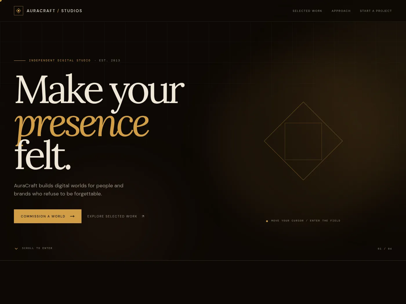 AuraCraft Landing Page