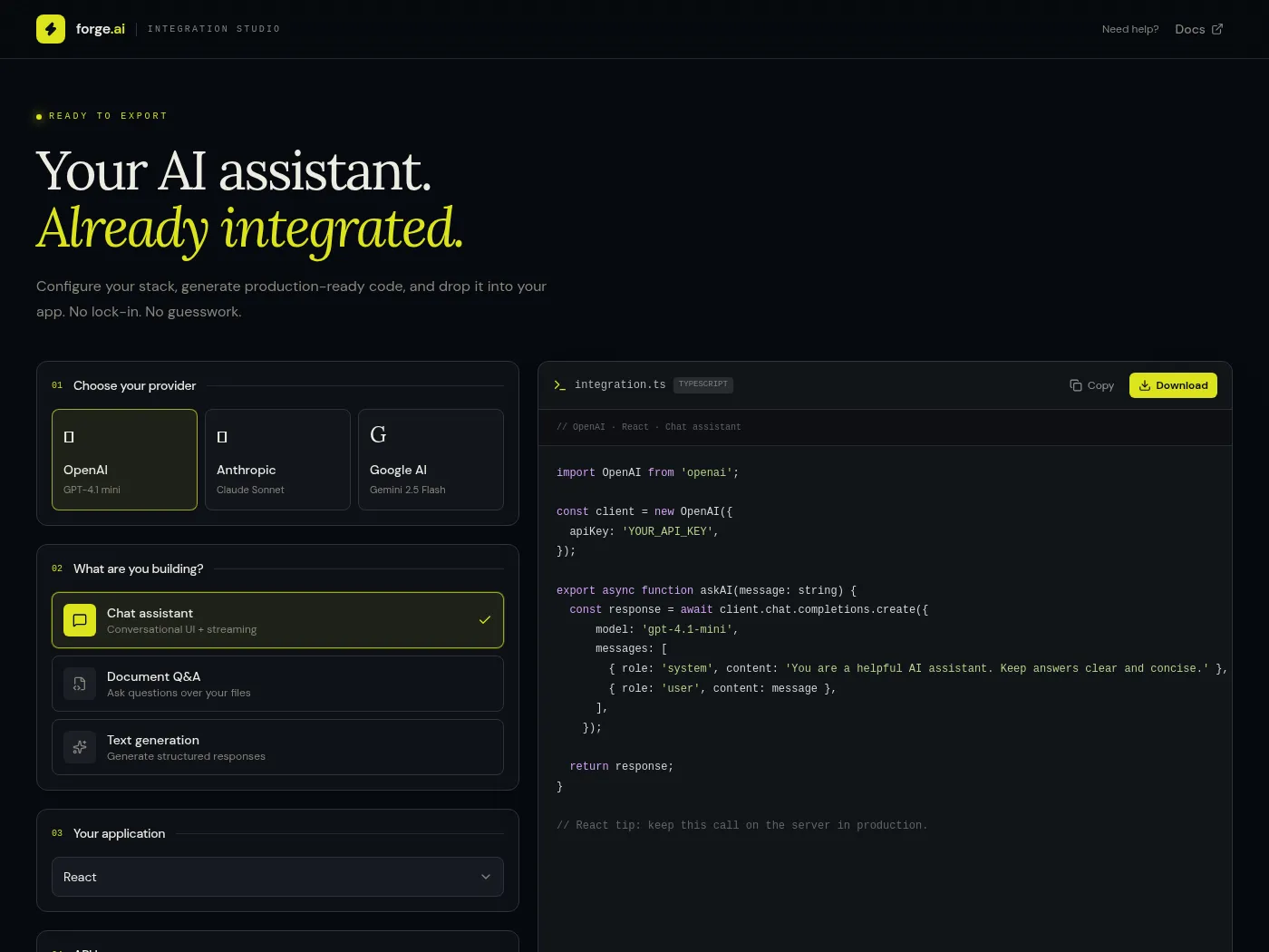 AI Integration App