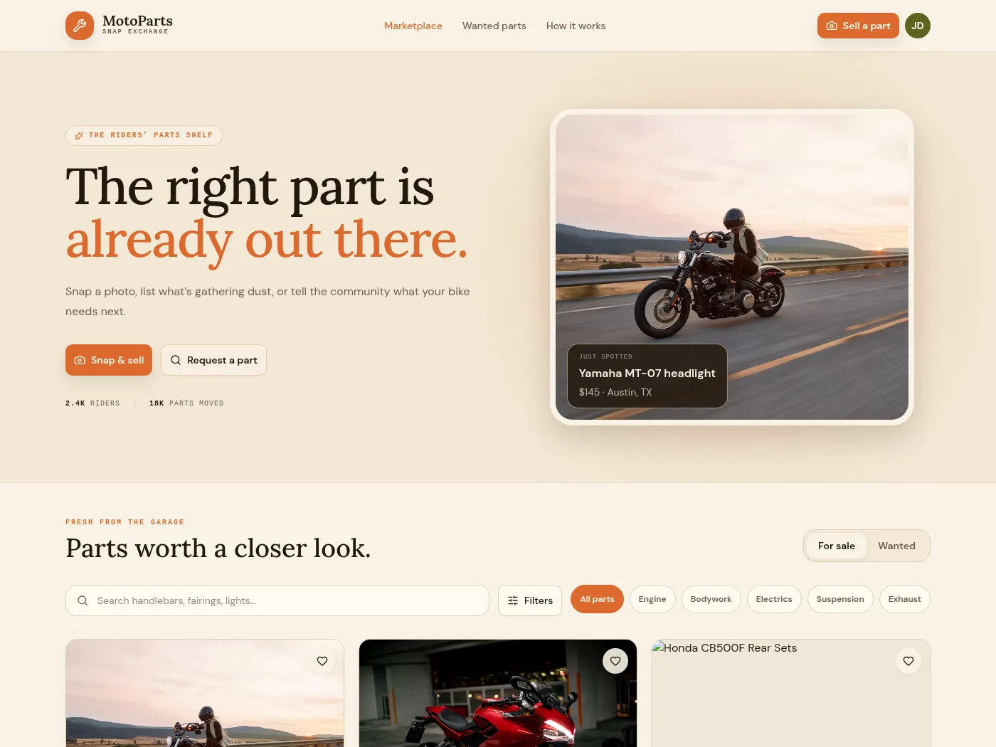 MotoParts Snap Exchange